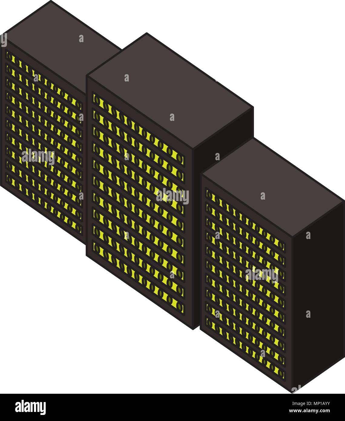 data center server technology isometric design Stock Vector Image & Art ...