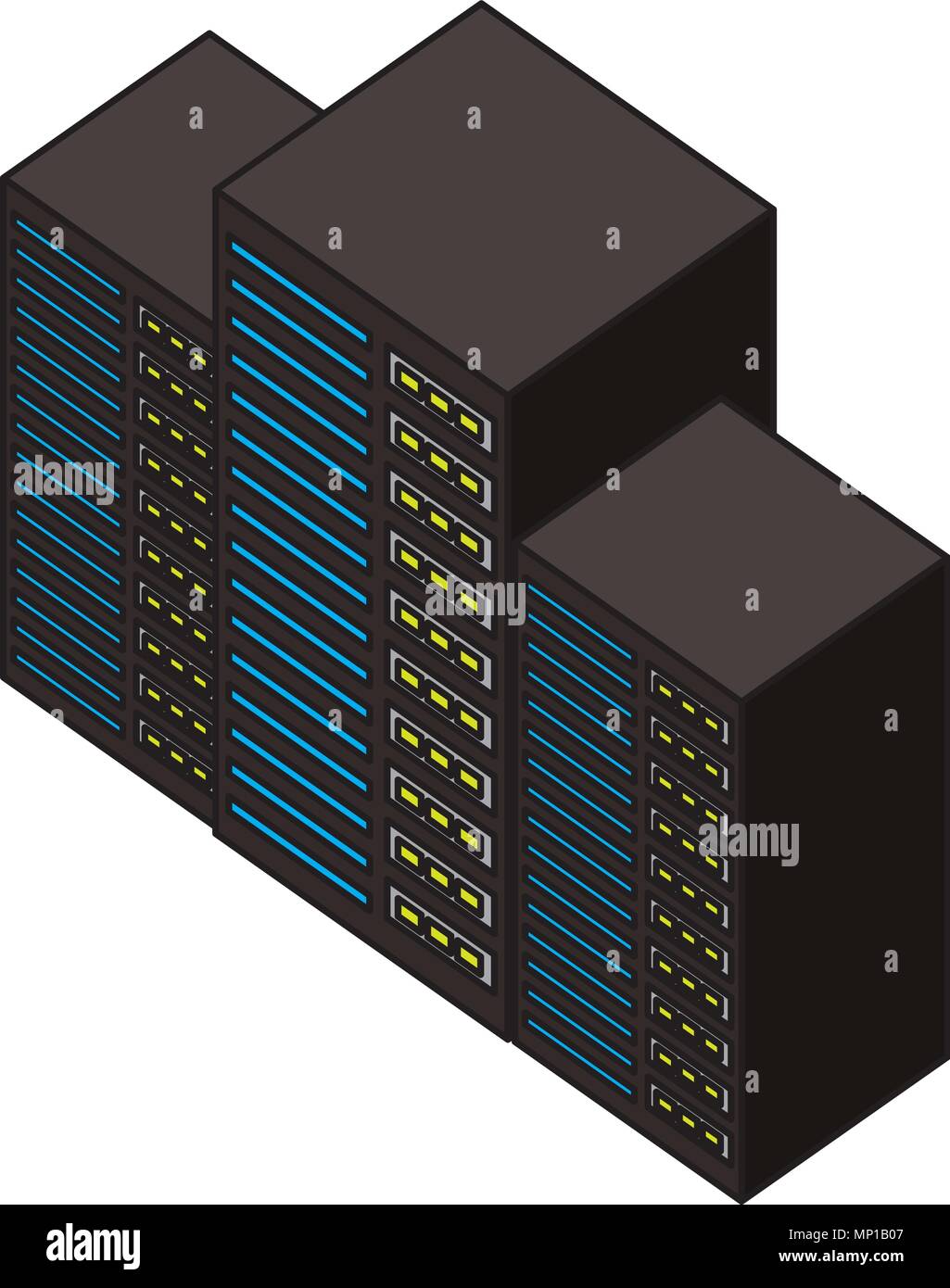 data center server technology isometric design Stock Vector Image & Art ...
