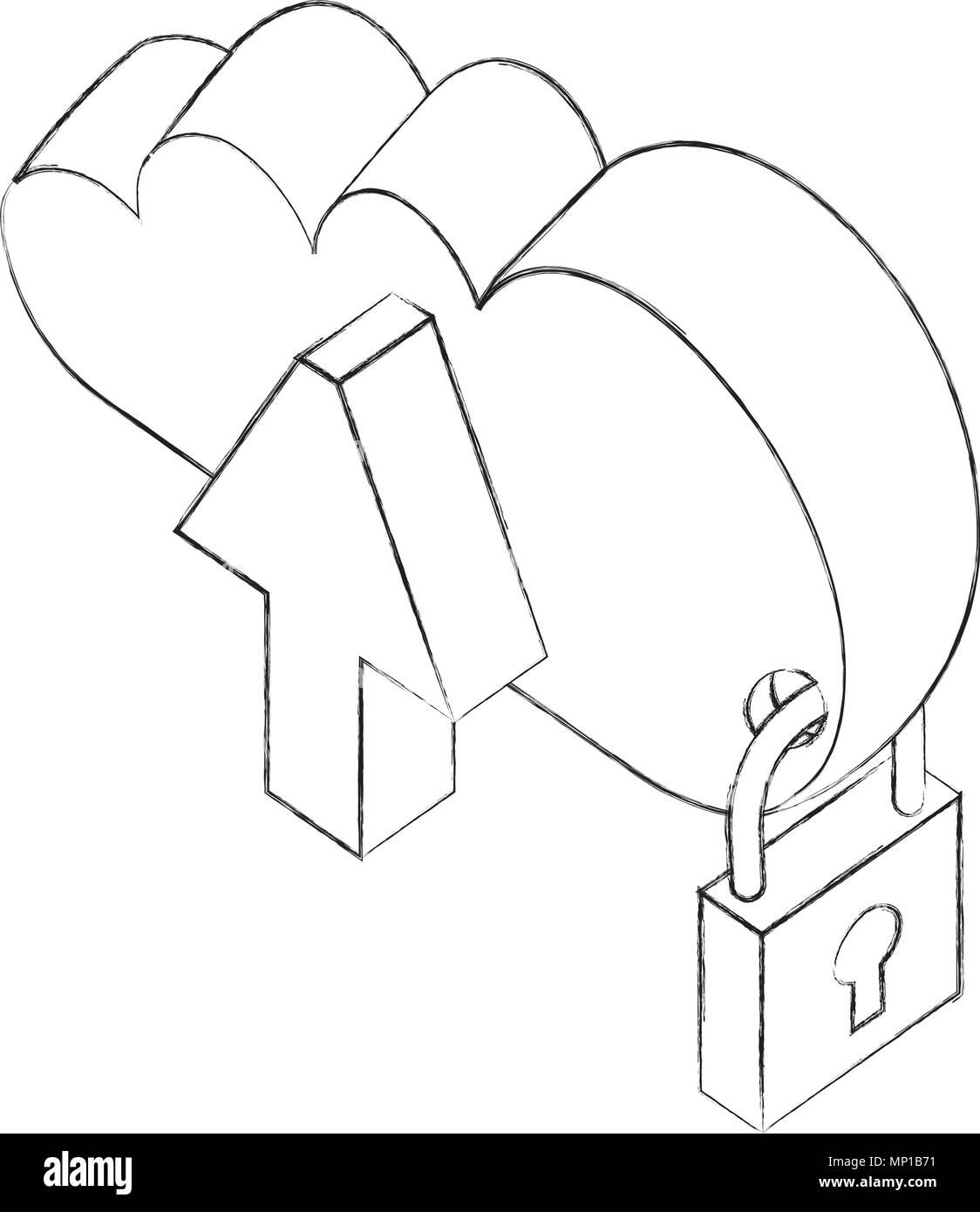 Cyber cloud internet security Black and White Stock Photos & Images - Alamy