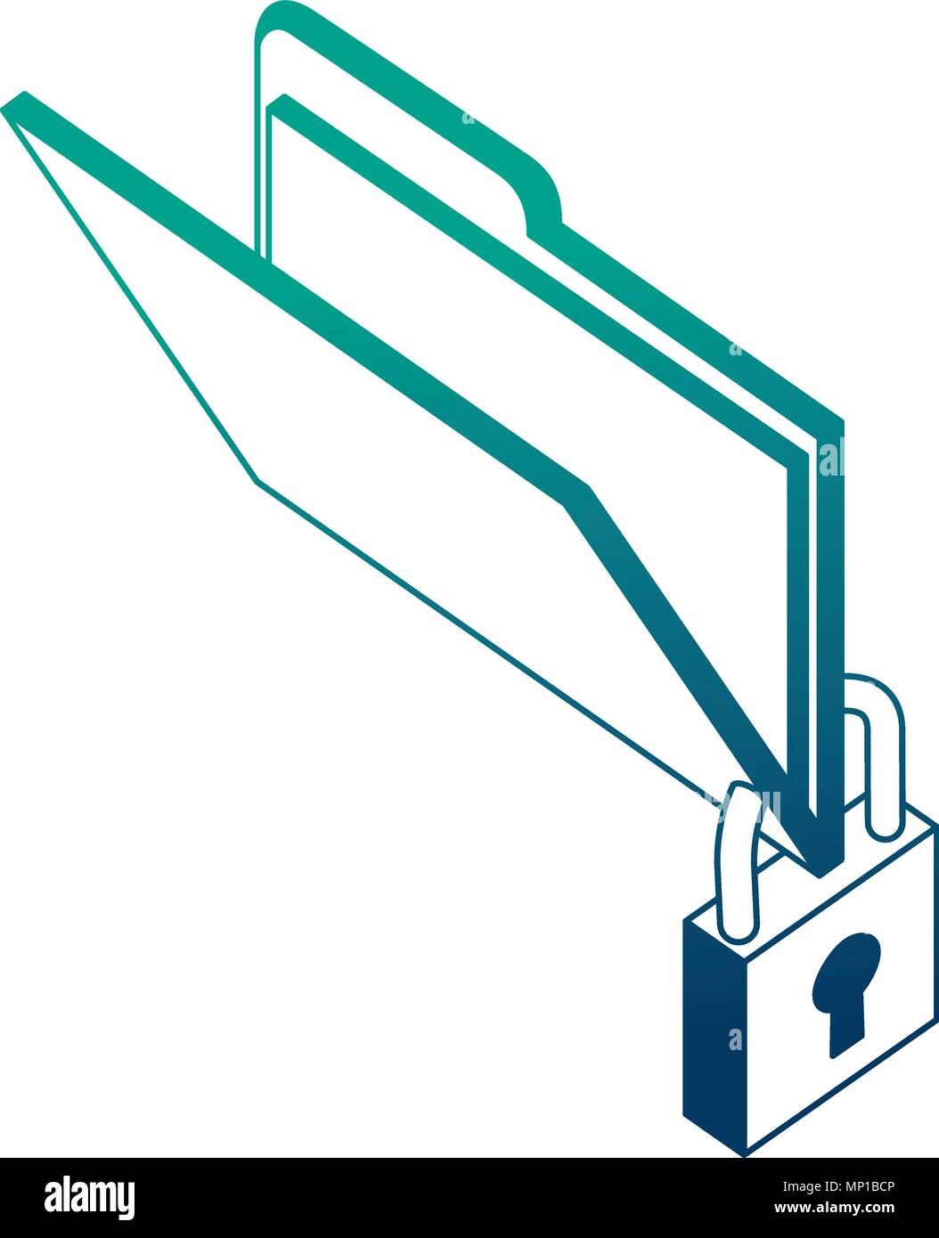 folder data cyber security isometric design Stock Vector Image & Art ...