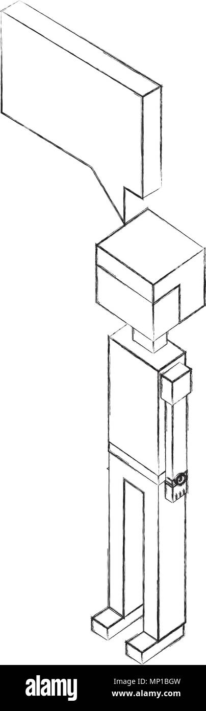 Speech bubble icon isometric Black and White Stock Photos & Images - Alamy