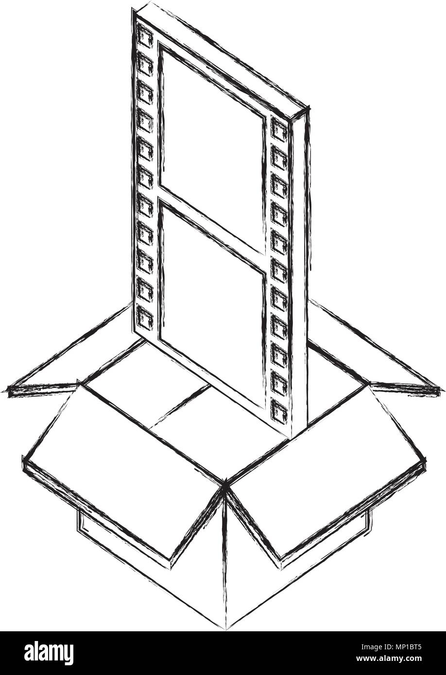 Film strip box Black and White Stock Photos & Images - Alamy