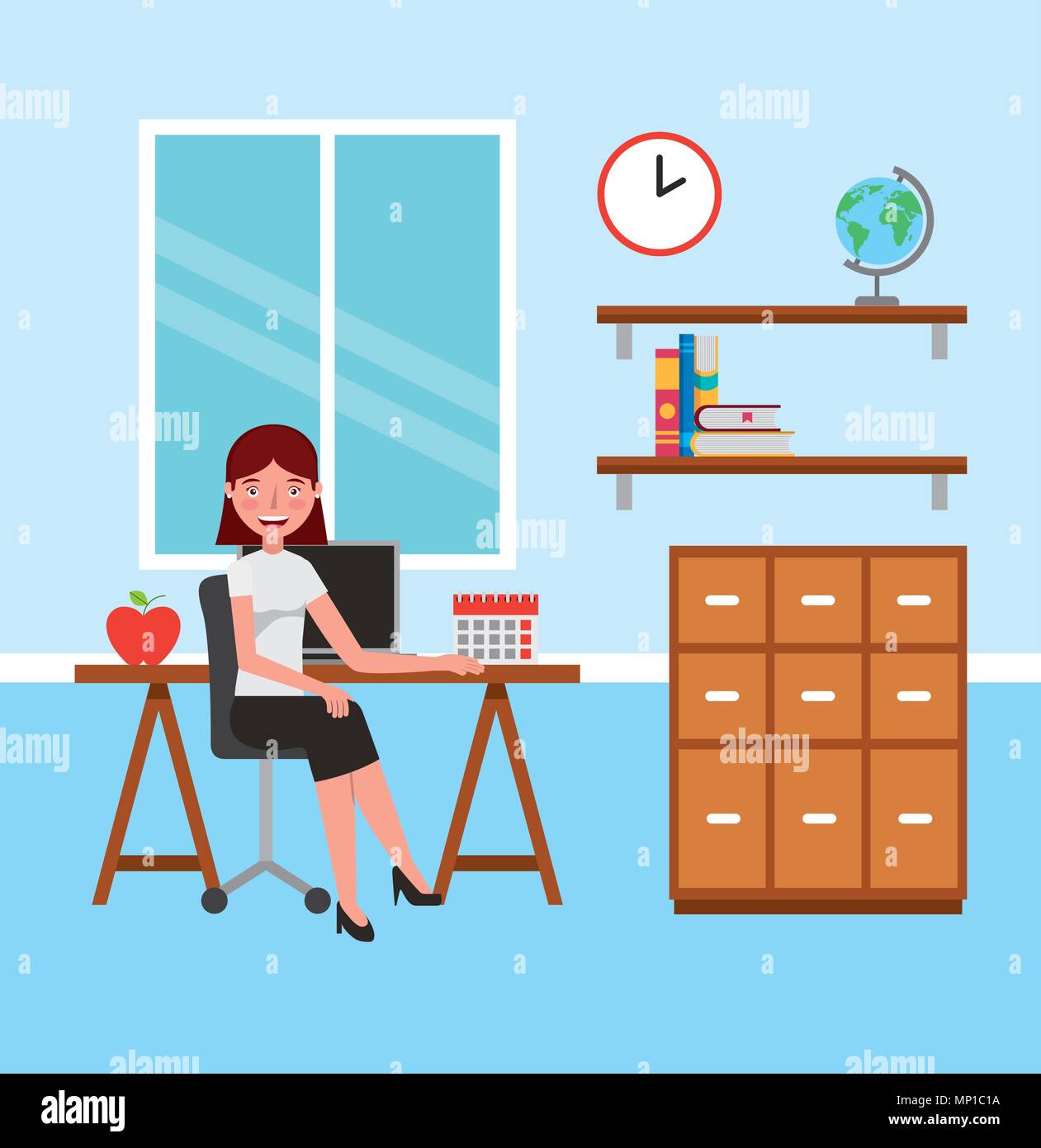 Sitting blackboard education learning Stock Vector Images - Alamy