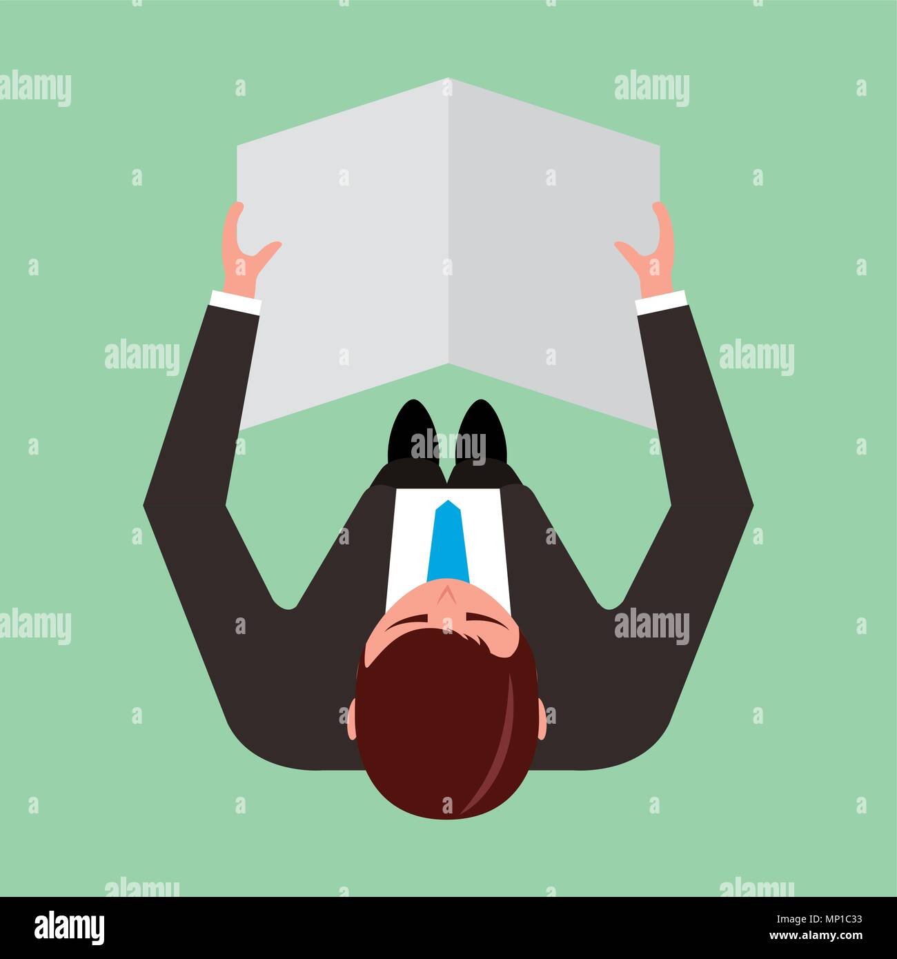 Person reading newspaper vector read business Stock Vector Images - Alamy