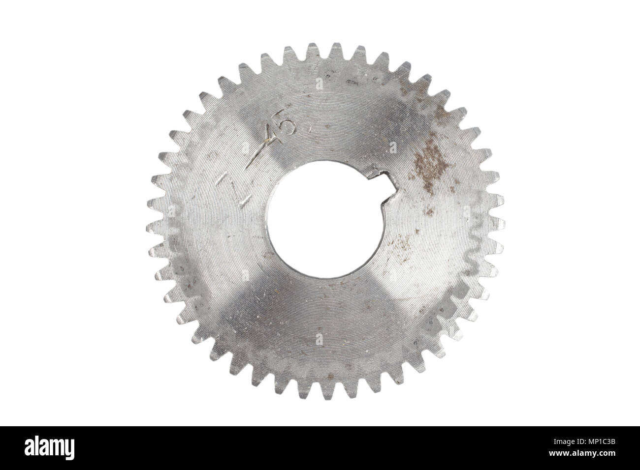 steel gear isolated on a white background Stock Photo - Alamy