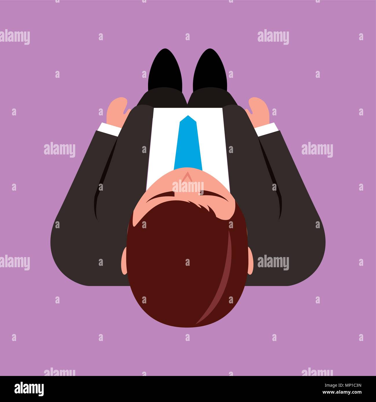 Above view person working Stock Vector Images - Alamy