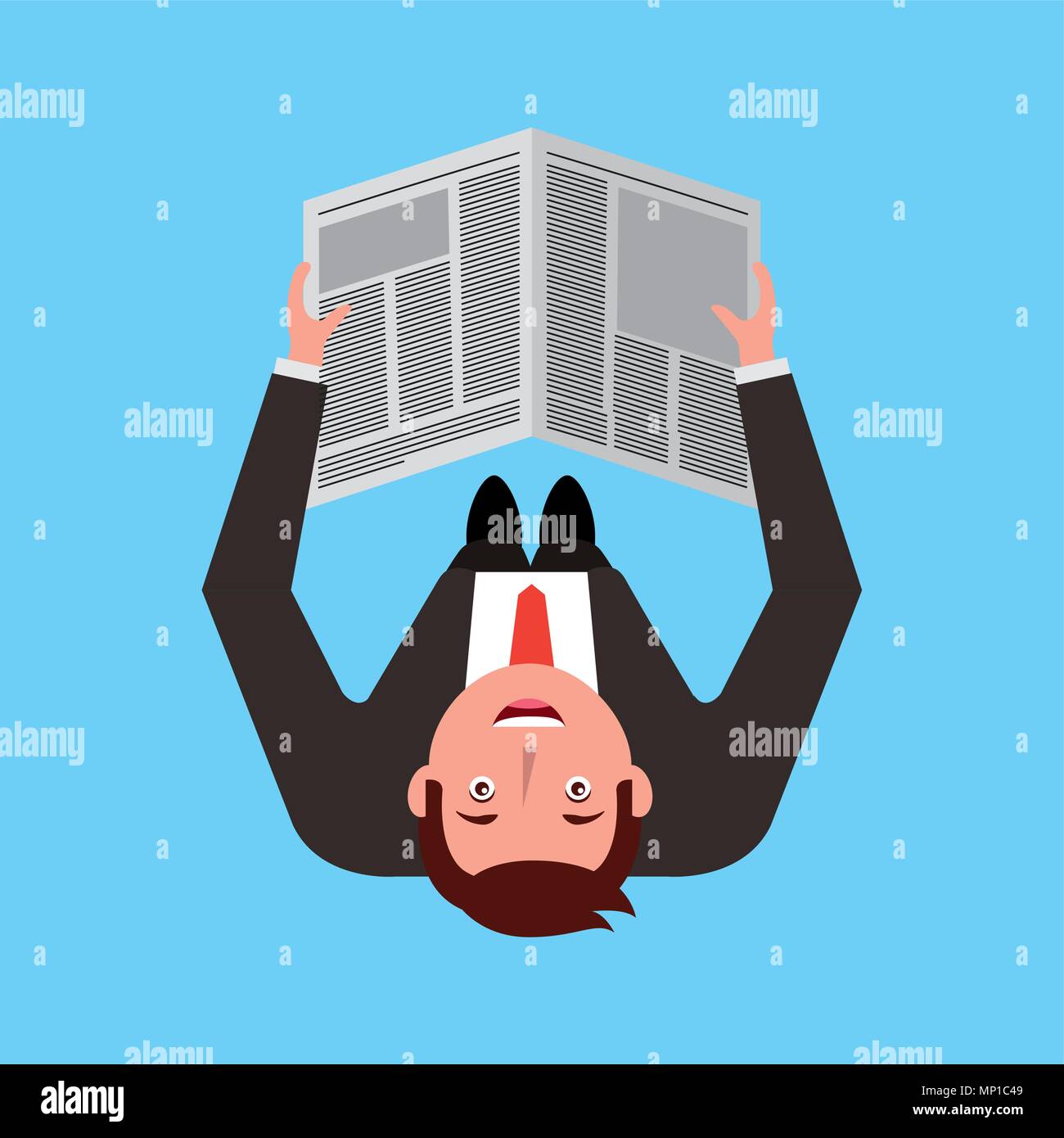 Above view person working Stock Vector Images - Alamy
