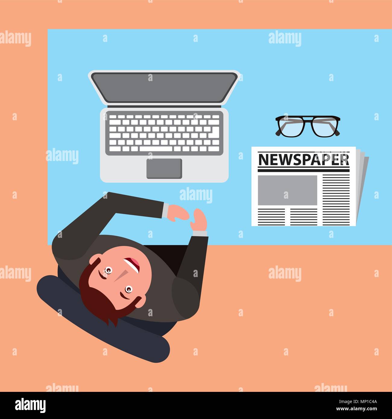 Author working concept Stock Vector Images - Alamy