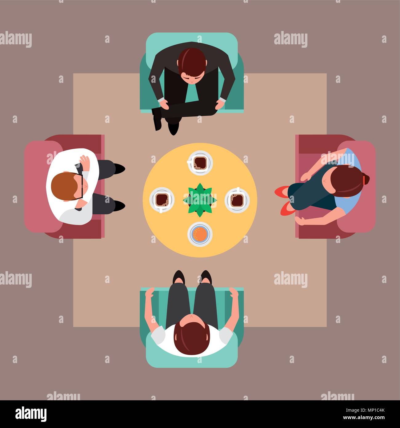 People round table session Stock Vector Images - Alamy