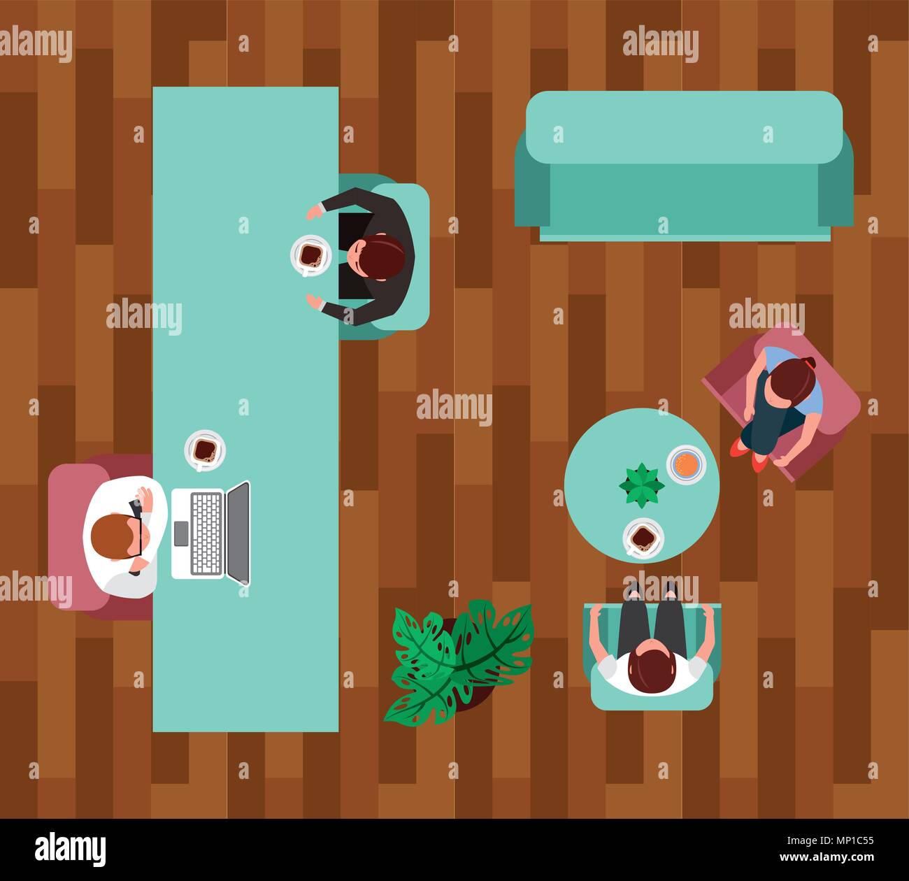 People plant floor Stock Vector Images - Alamy