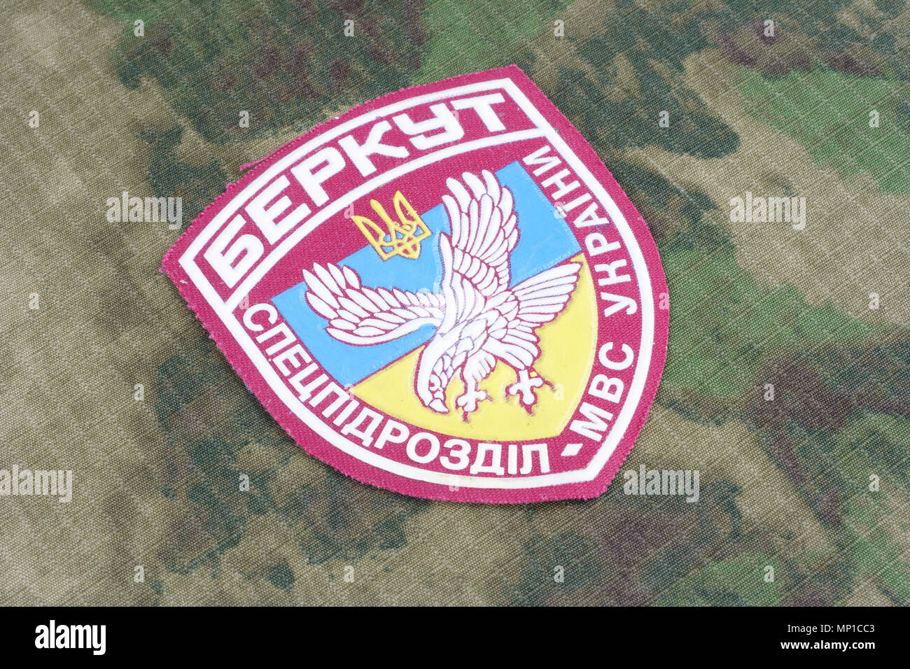 KIEV, UKRAINE - Apr. 26, 2015. Ukraine Riot Police "Berkut" uniform ...