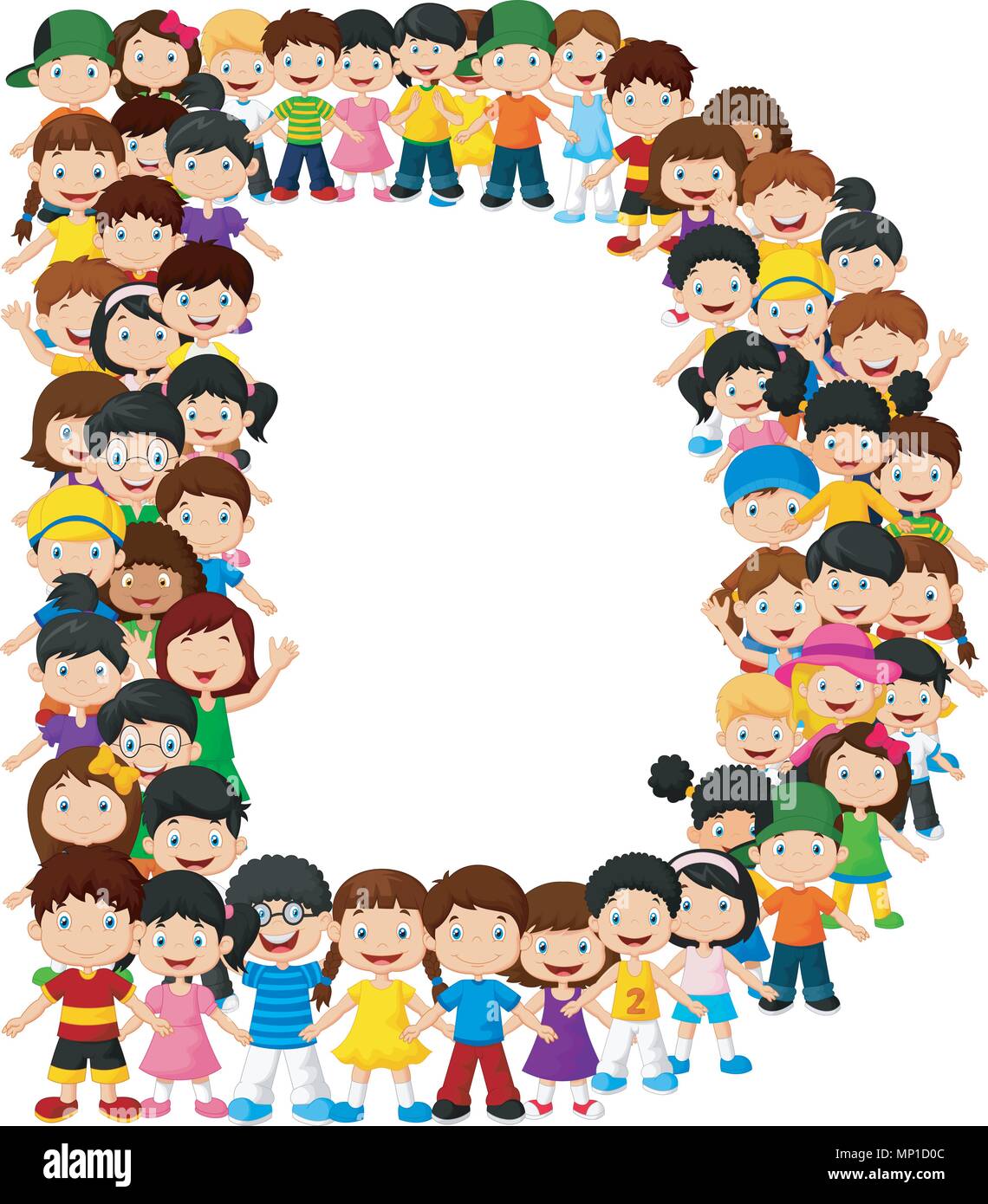 Little kids form alphabet D Stock Vector Image & Art - Alamy