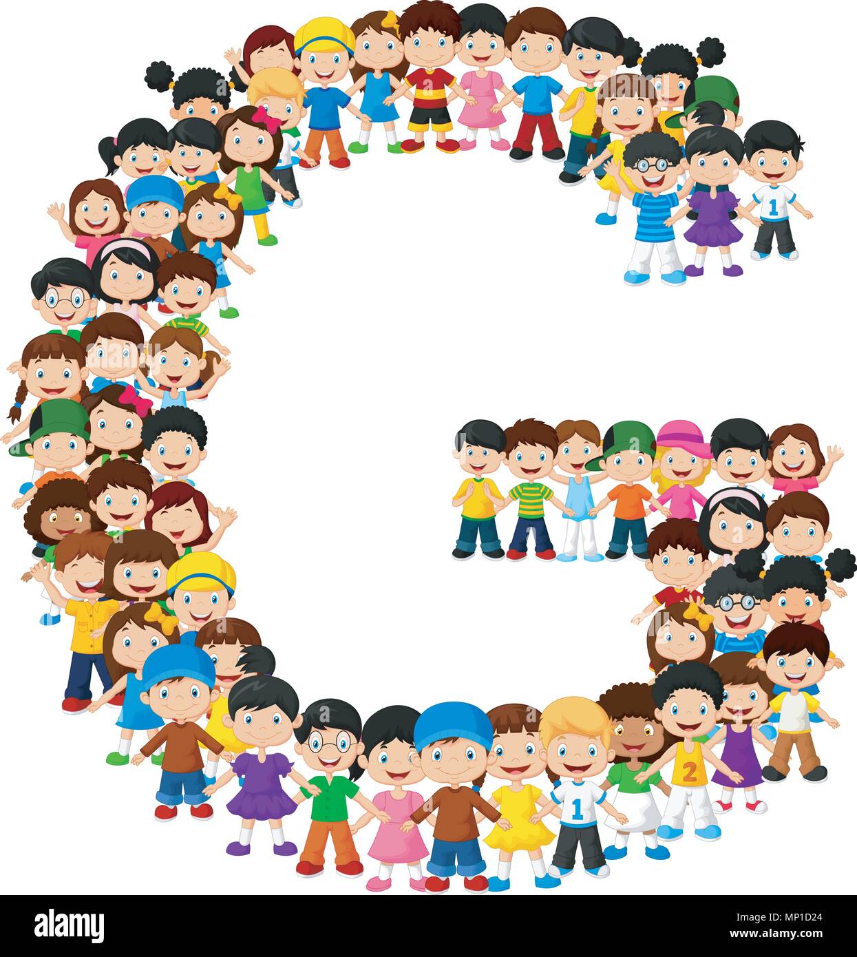 Little kids form alphabet G Stock Vector Image & Art - Alamy