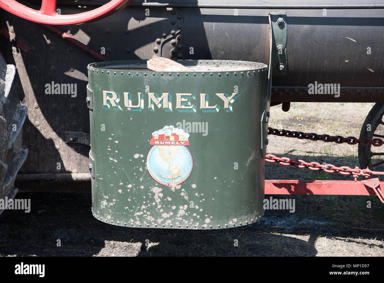 Rumely steam engine tractor Stock Photo - Alamy