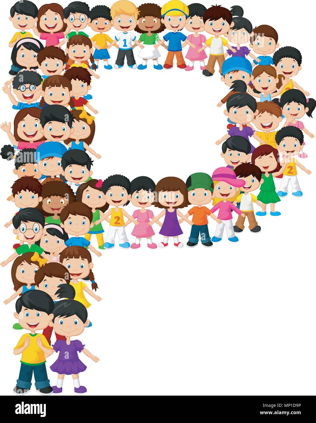 Little kids form alphabet P Stock Vector Image & Art - Alamy