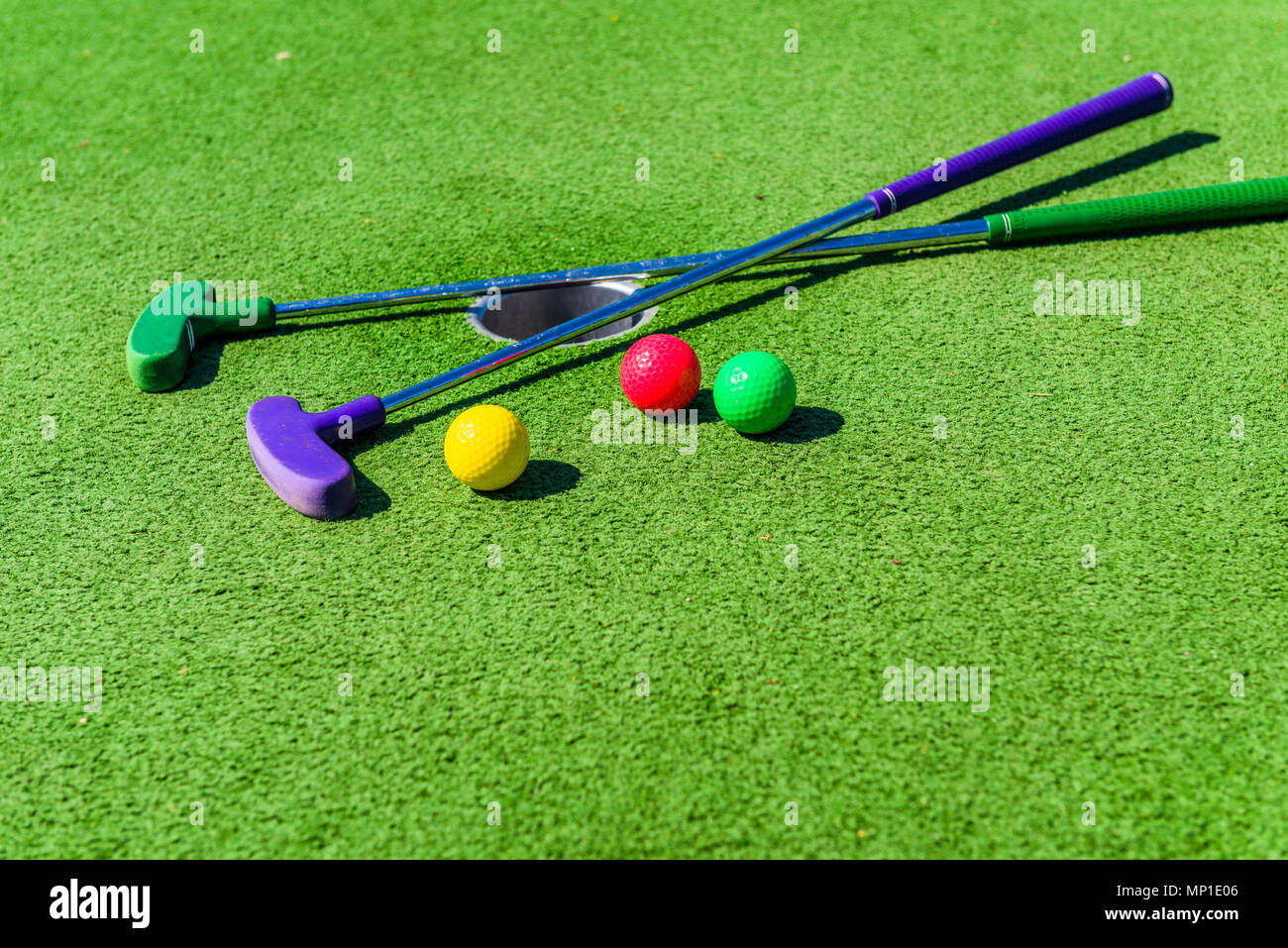 Golf balls & Golf clubs at crazy golf, adventure golf & driving range ...