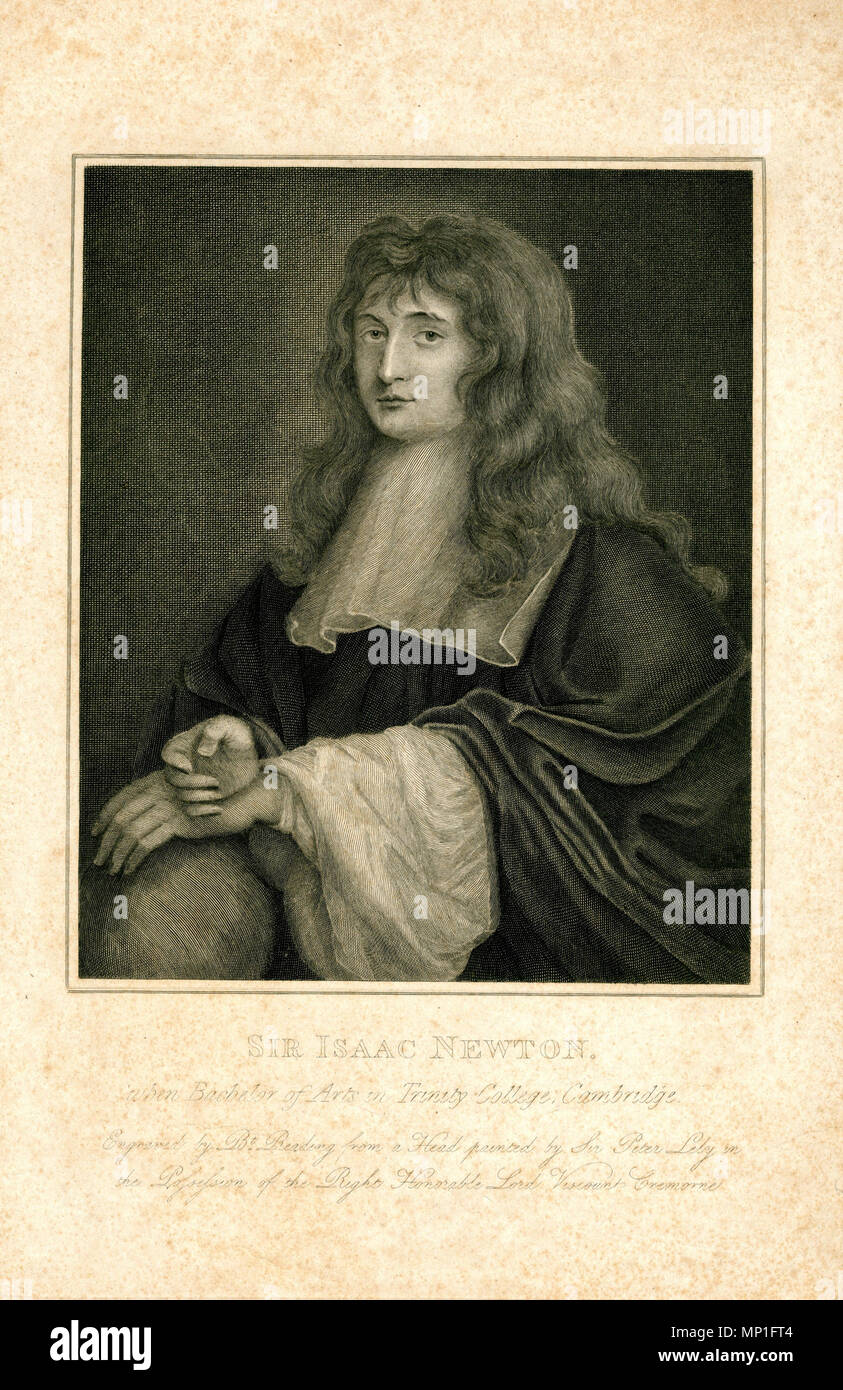 Portrait of Isaac Newton (1642-1727) published 1799. 923 Newton - 1677 ...