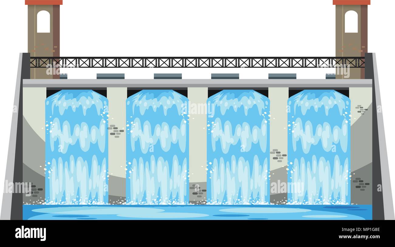 Hydro dam Stock Vector Images - Alamy