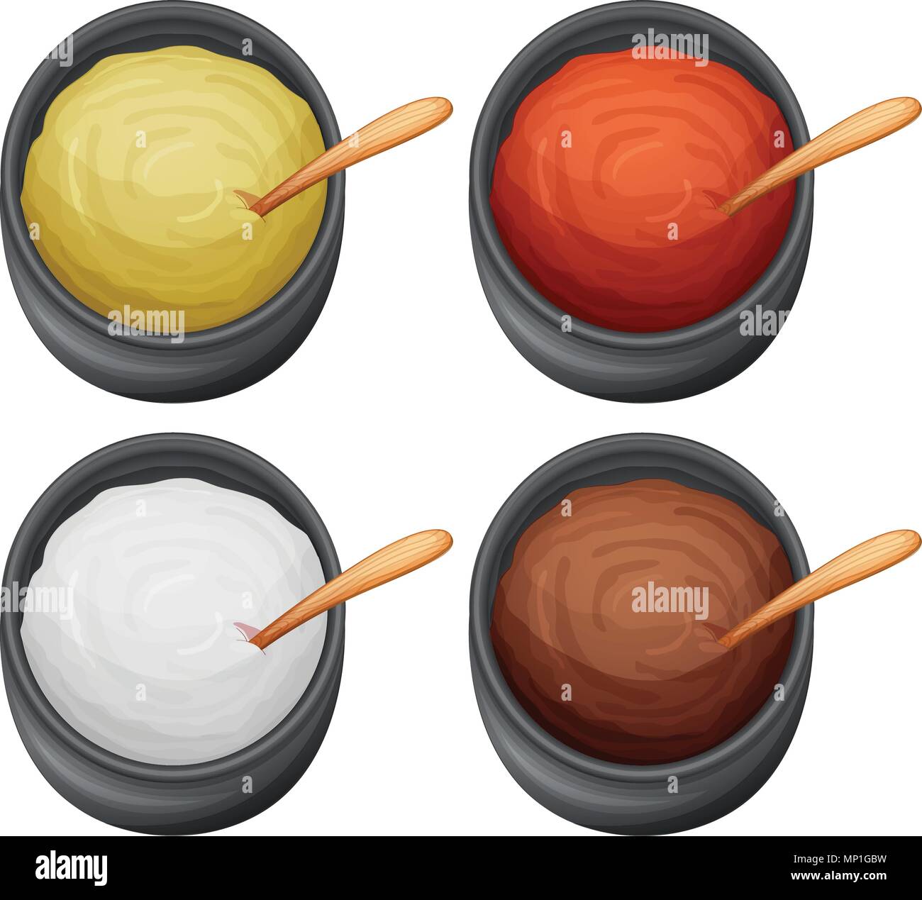 A Set of Different Sauce illustration Stock Vector Image & Art - Alamy