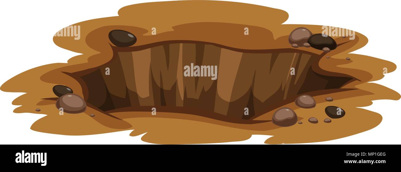A Big Hole the Ground illustration Stock Vector Image & Art - Alamy
