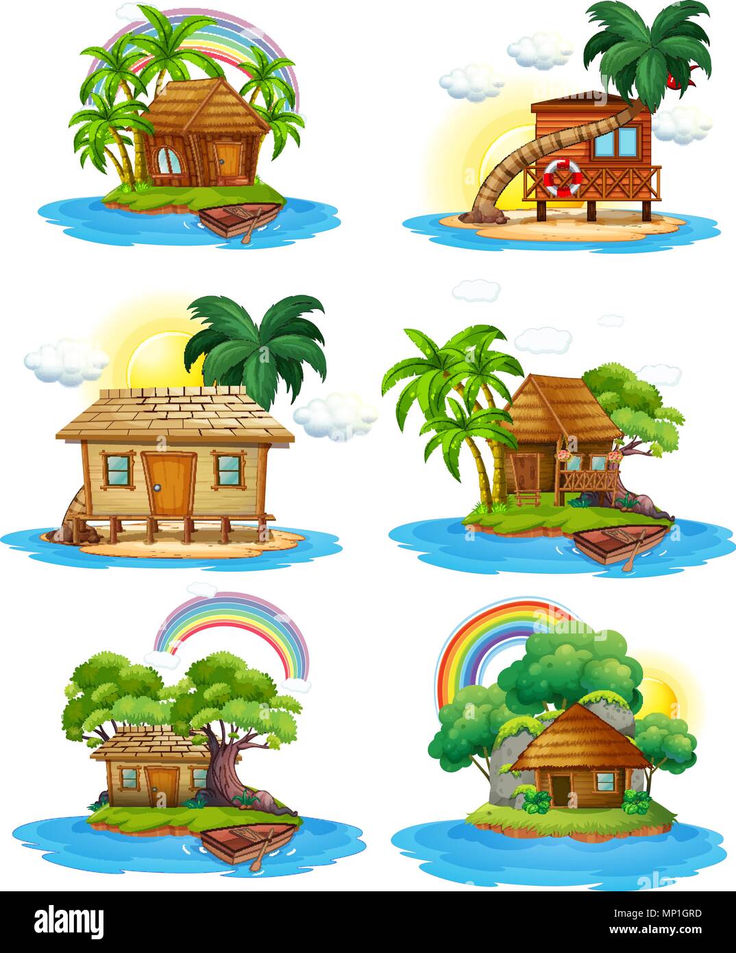 Hawaii hut Stock Vector Images - Alamy