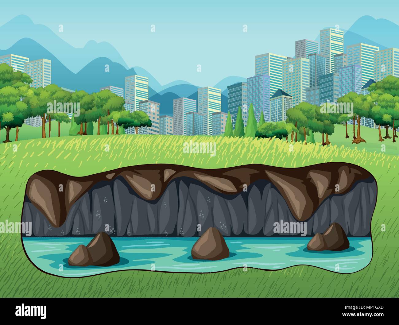 Life under earth Stock Vector Images - Alamy