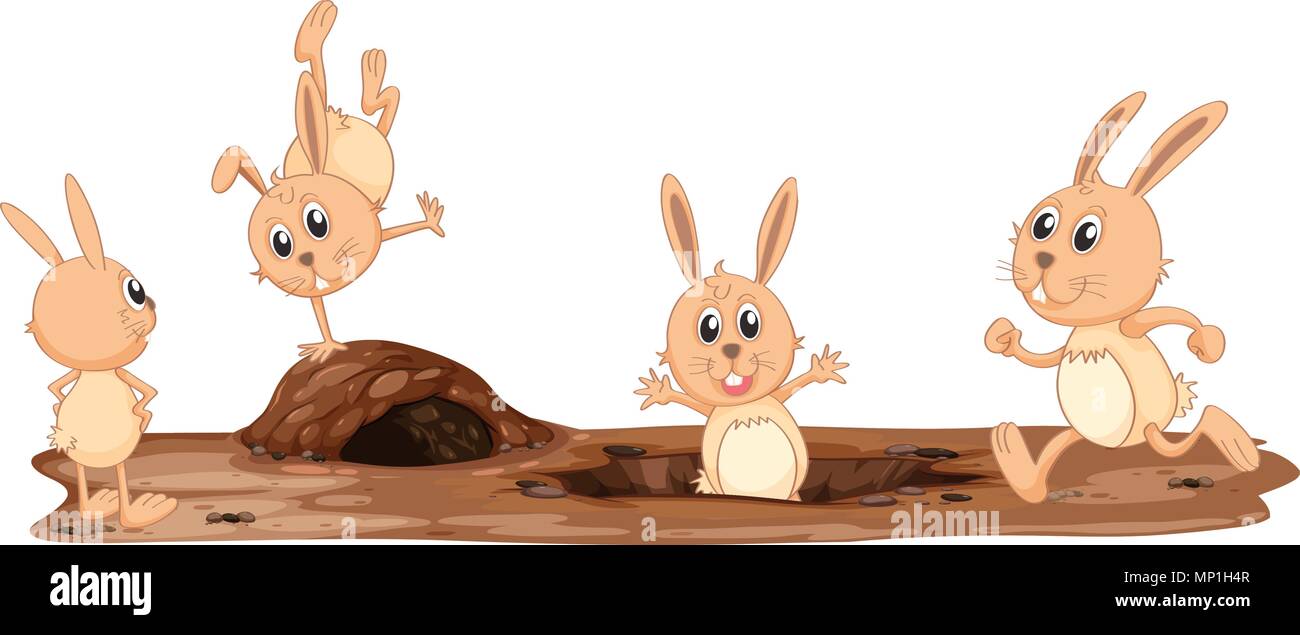 A Set of Cute Rabbit illustration Stock Vector Image & Art - Alamy