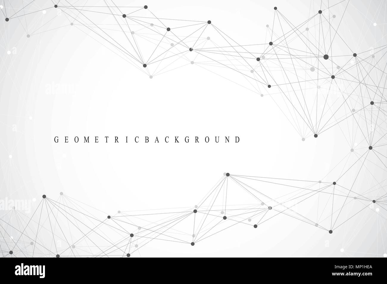 Geometric Abstract Background With Connected Line And Dots Graphic Background For Your Design