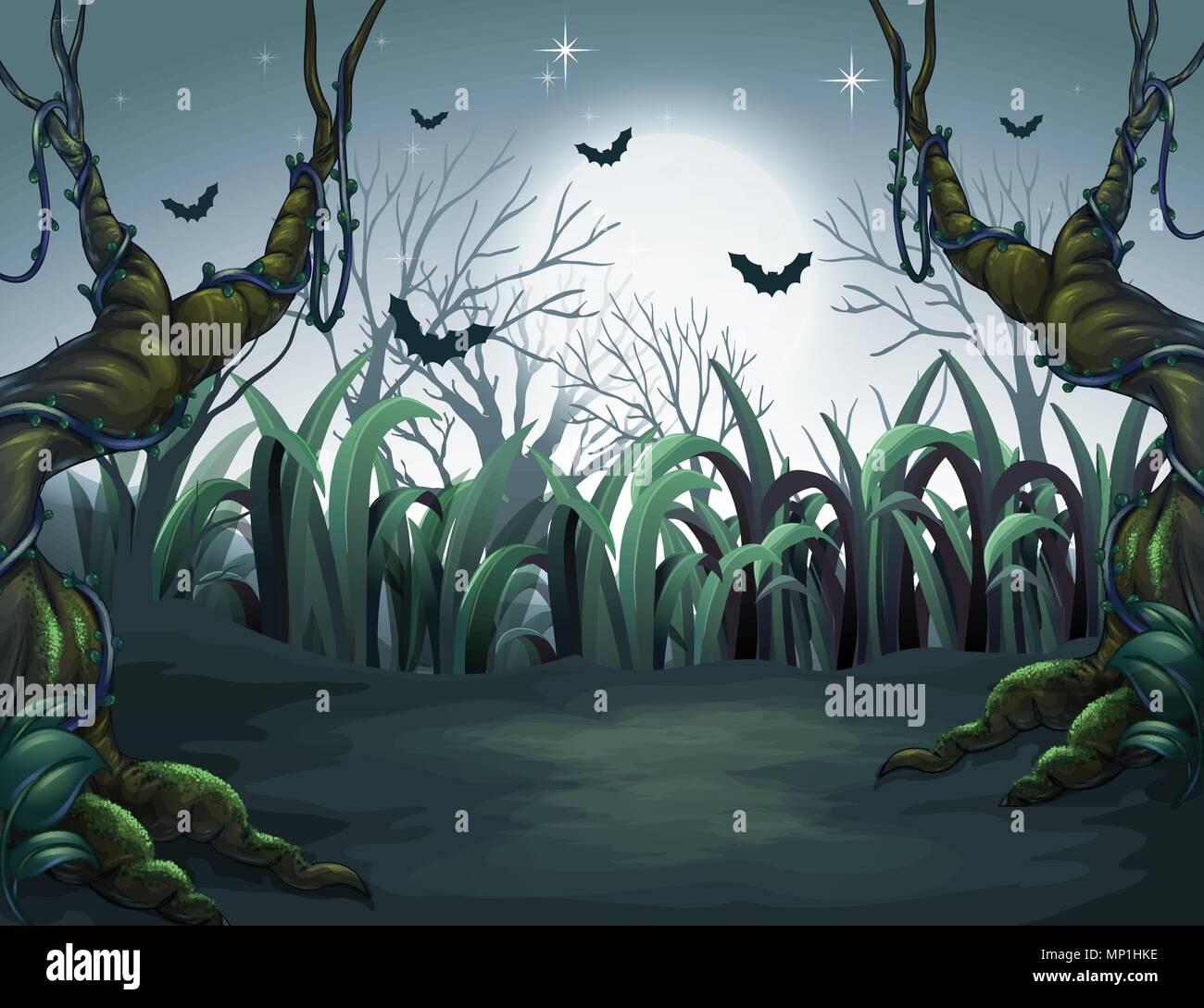 Scary Forest Cartoon