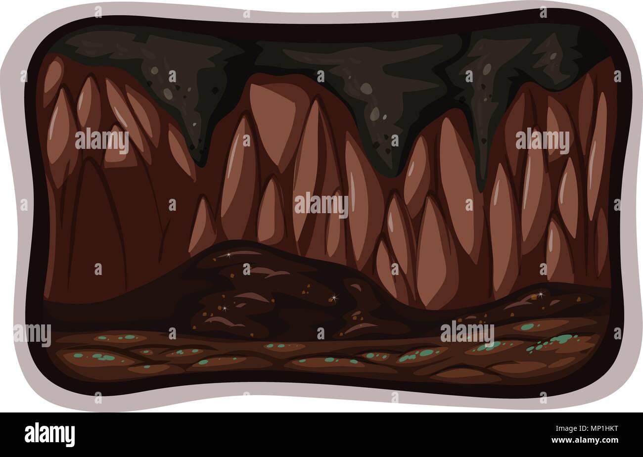 A Dark Cave on White Background illustration Stock Vector Image & Art ...