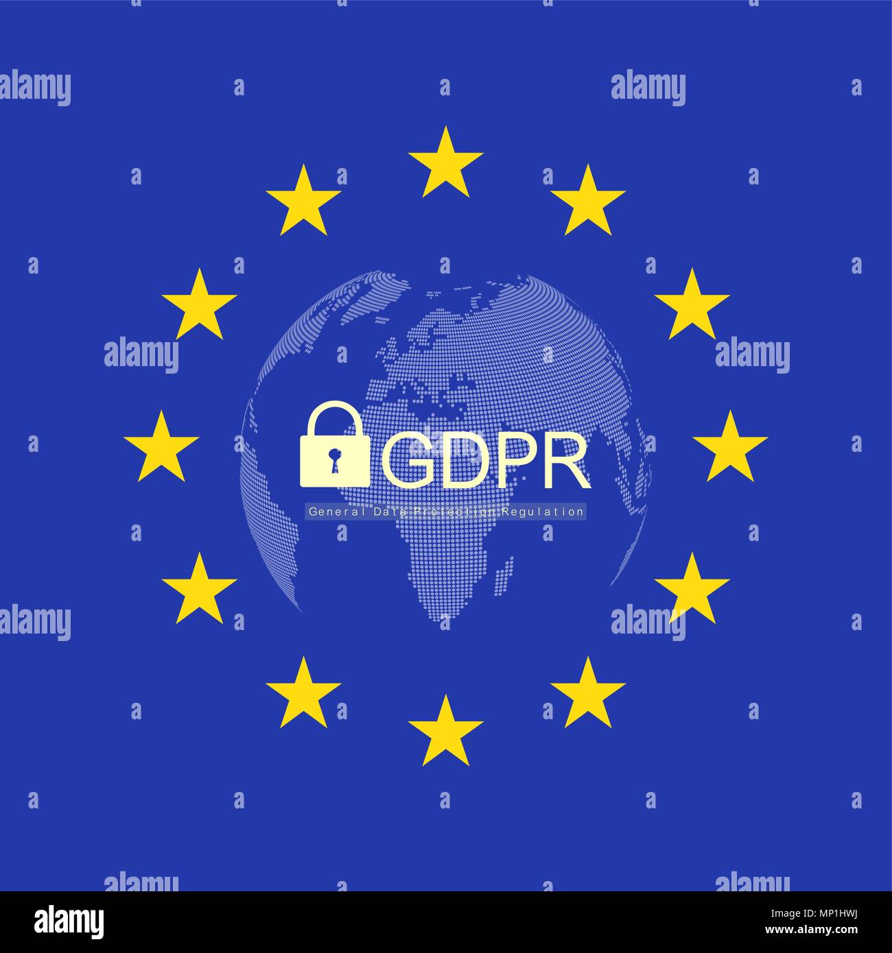General Data Protection Regulation, GDPR. European GDPR concept flyer ...
