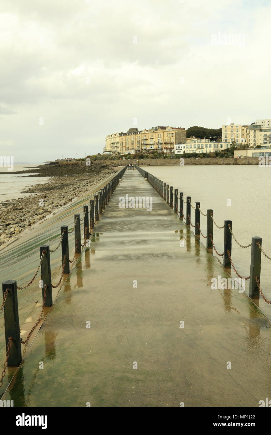 Marine Lake causeway,Weston Super Mare Stock Photo - Alamy