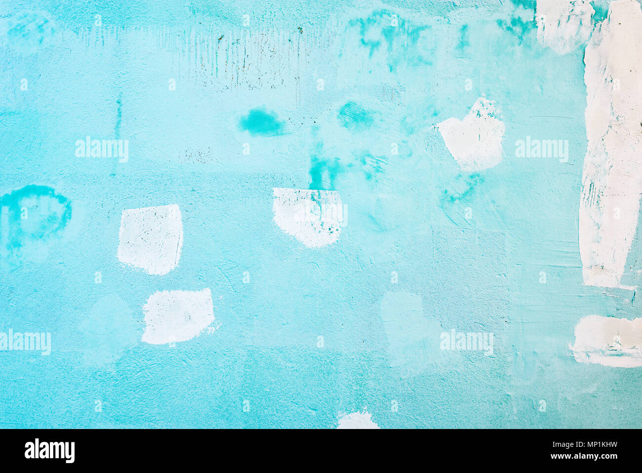 Plaster on the blue wall texture background Stock Photo - Alamy