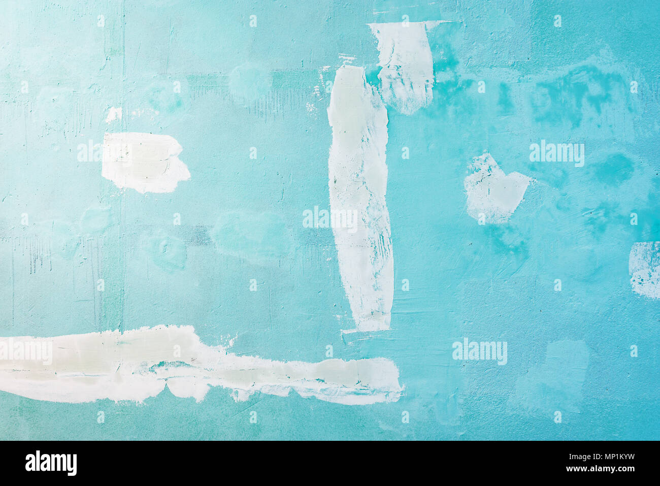 Plaster on the blue wall texture background Stock Photo - Alamy