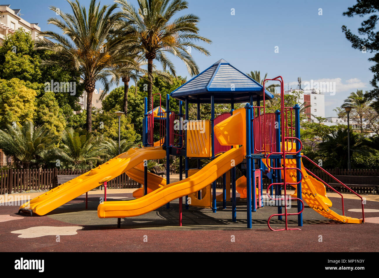 Plastic childrens slides hi-res stock photography and images - Alamy