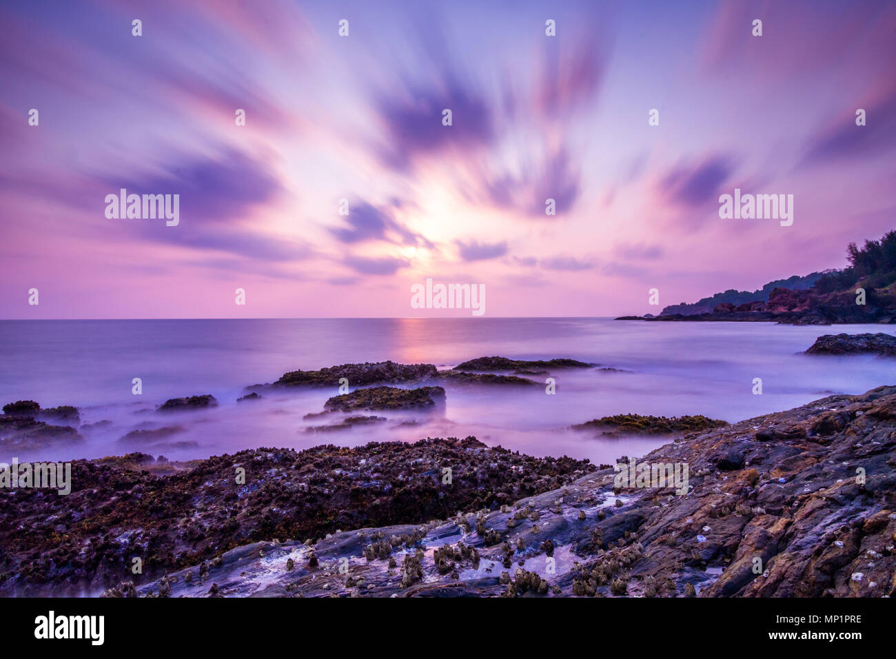 Om beach - Gokarna Stock Photo - Alamy