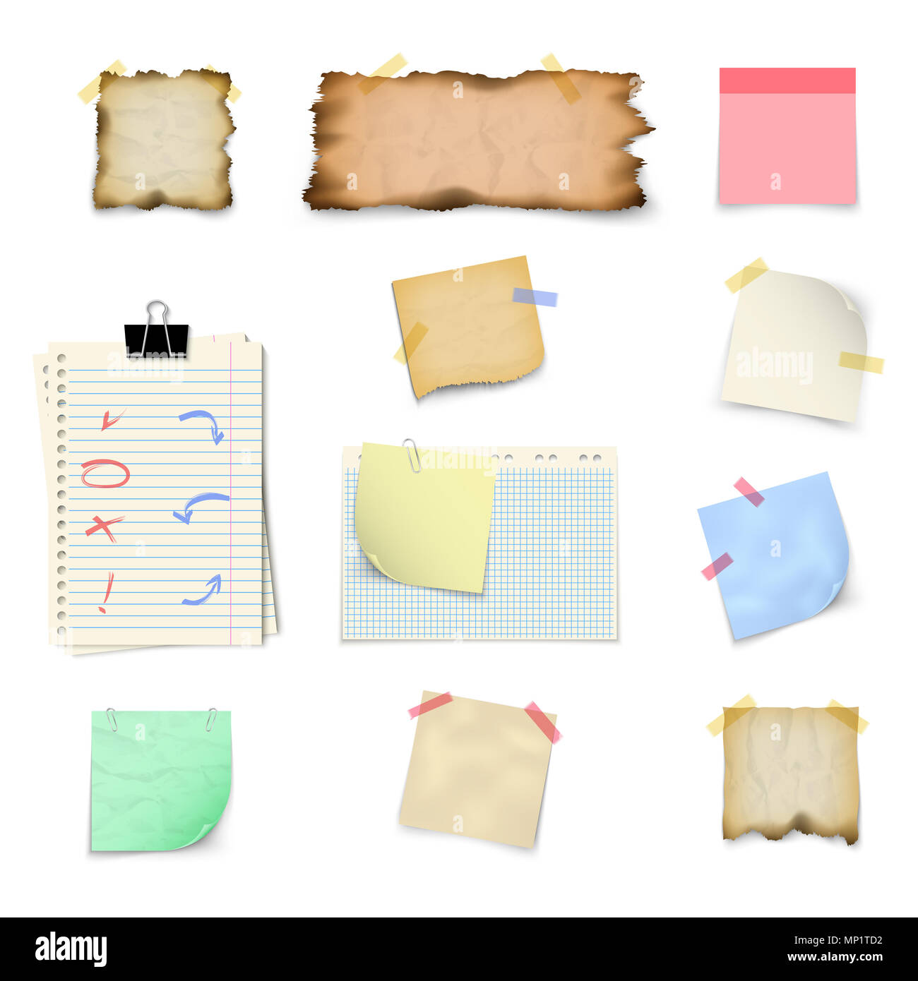 Paper templates for notes square and rectangular vertical shape ...
