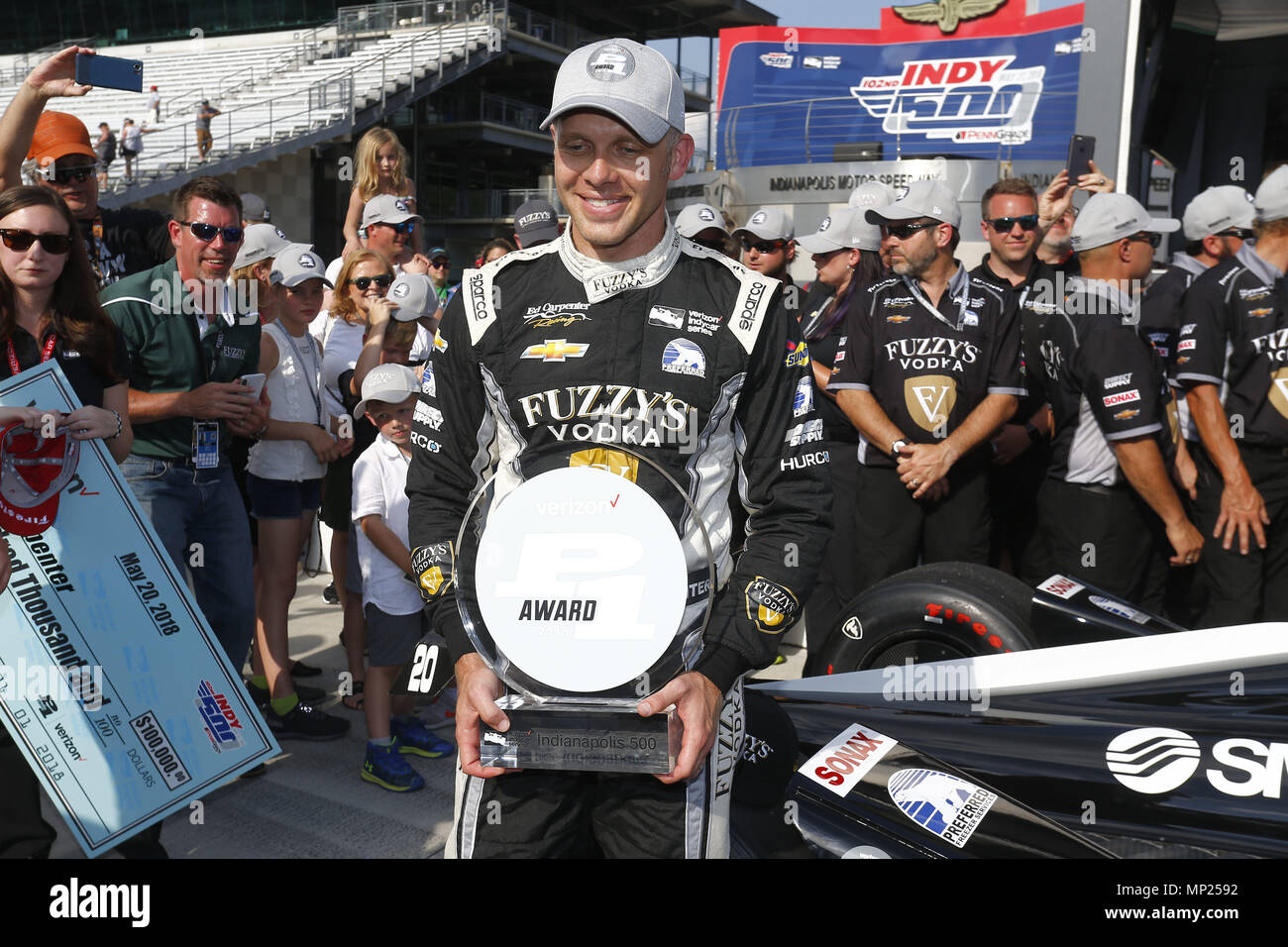 Indianapolis, Indiana, USA. 20th May, 2018. ED CARPENTER (20) of the ...