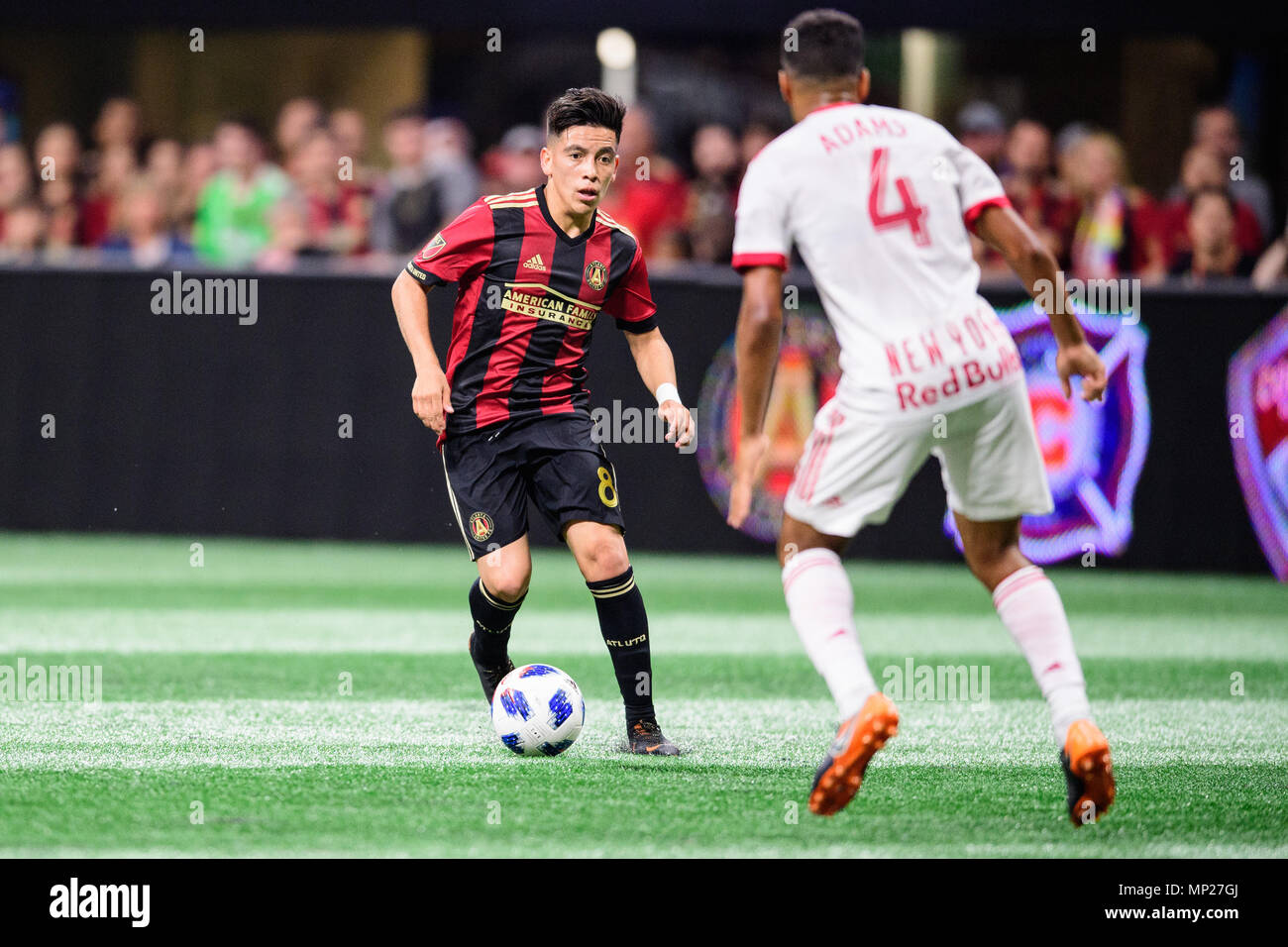 Atlanta United midfielder Ezequiel Barco (8) during the MLS soccer game ...