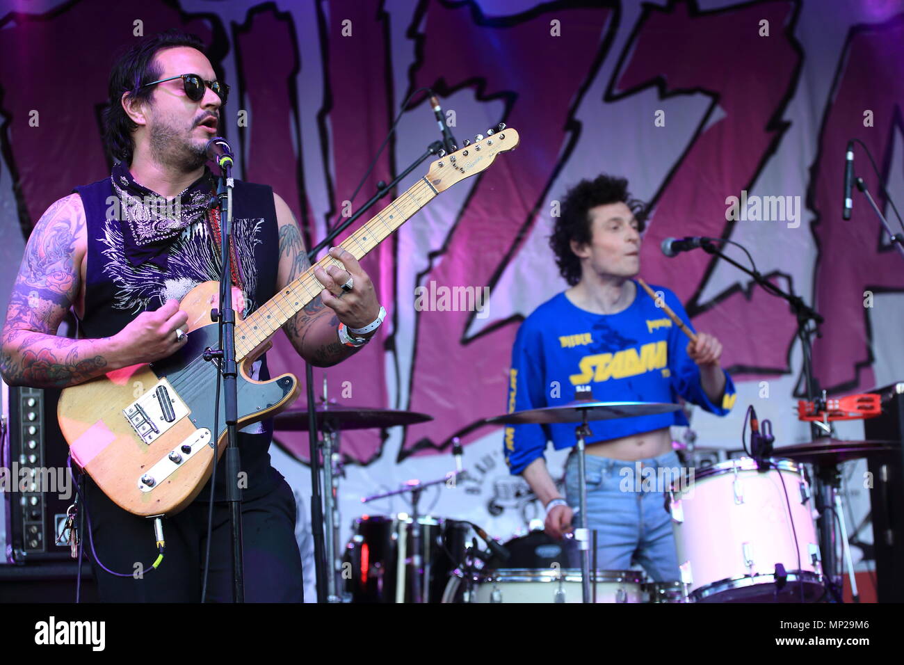 Montreal, Canada. 20th May, 2018. Punk rock band We are Wolves perform ...