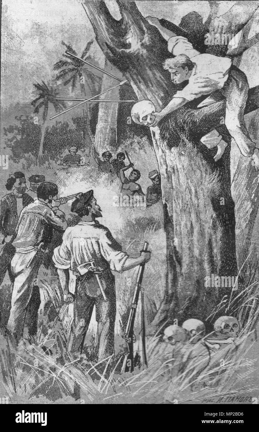 Adventure vintage engraved illustration. Published in magazine in 1900 ...