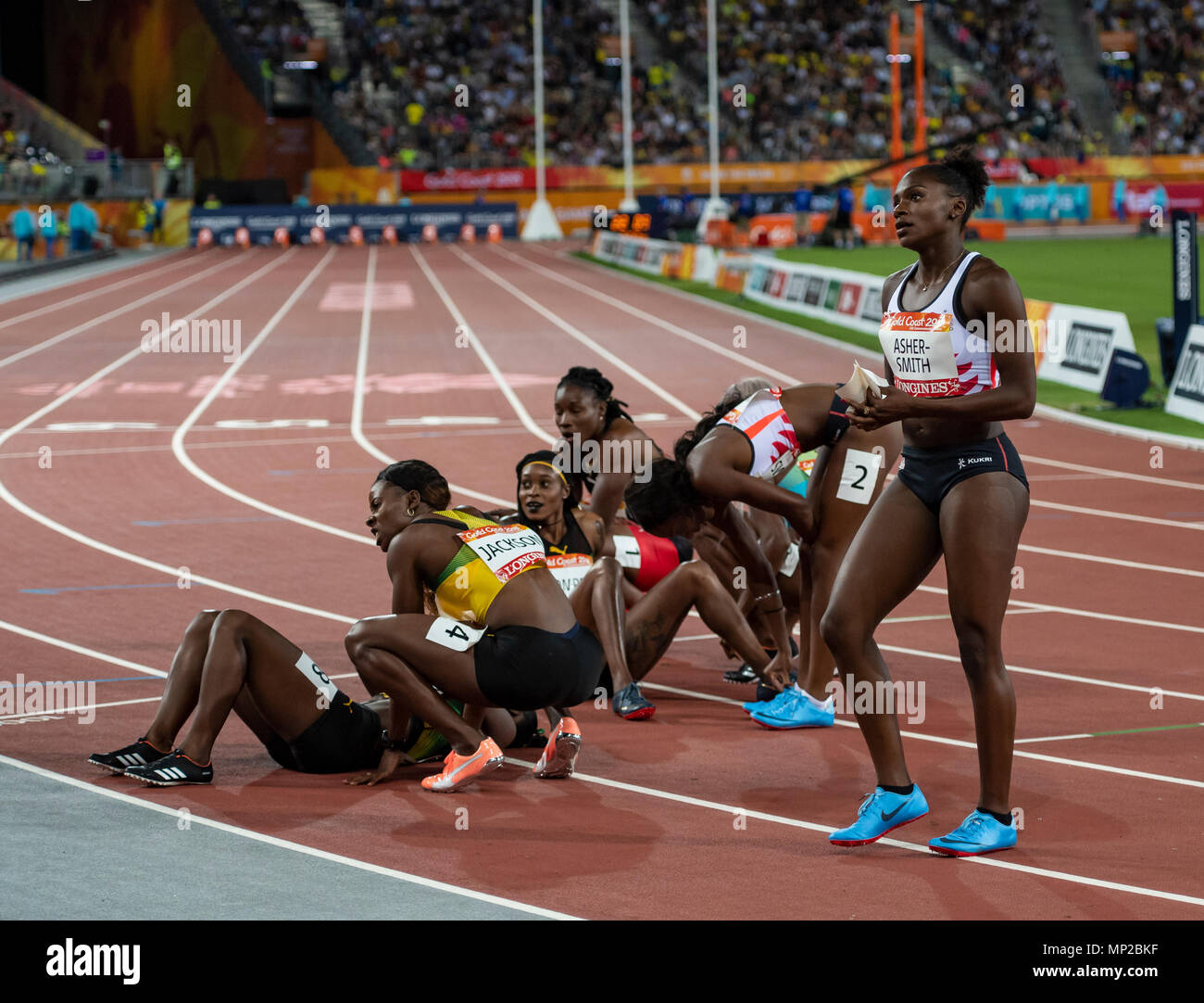 Women's 200m Final-Commonwealth Games 2018 Stock Photo - Alamy