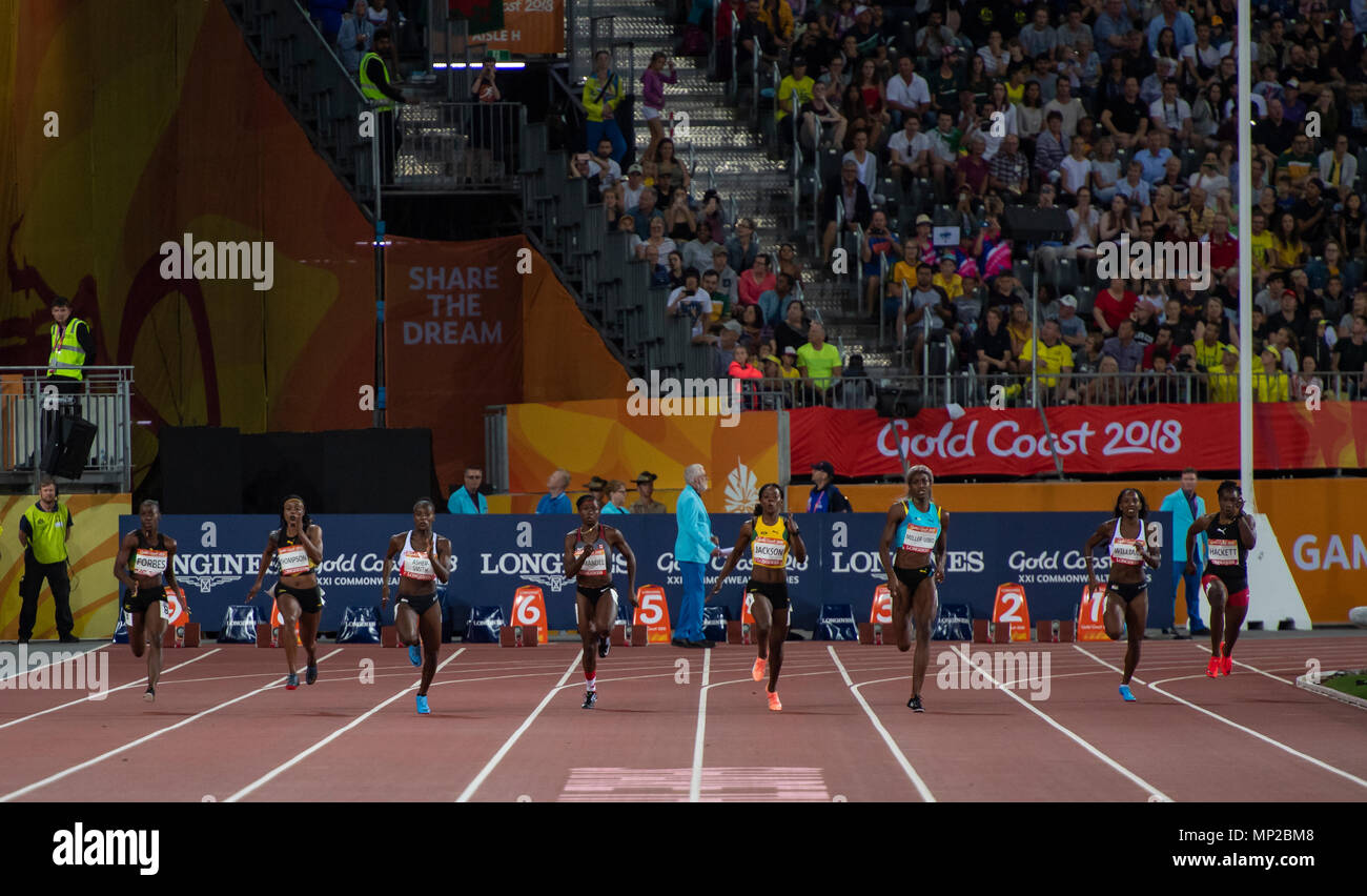 Women's 200m Final-Commonwealth Games 2018 Stock Photo - Alamy