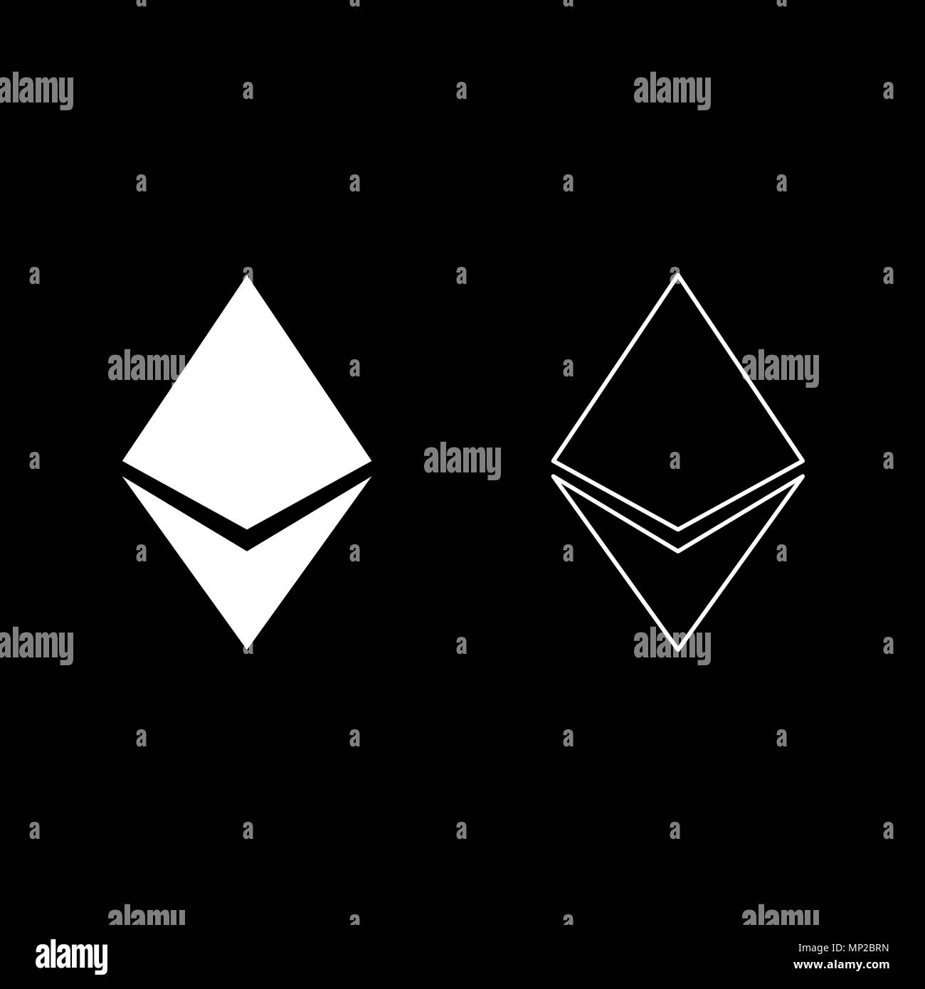 Etherium symbol Black and White Stock Photos & Images - Alamy