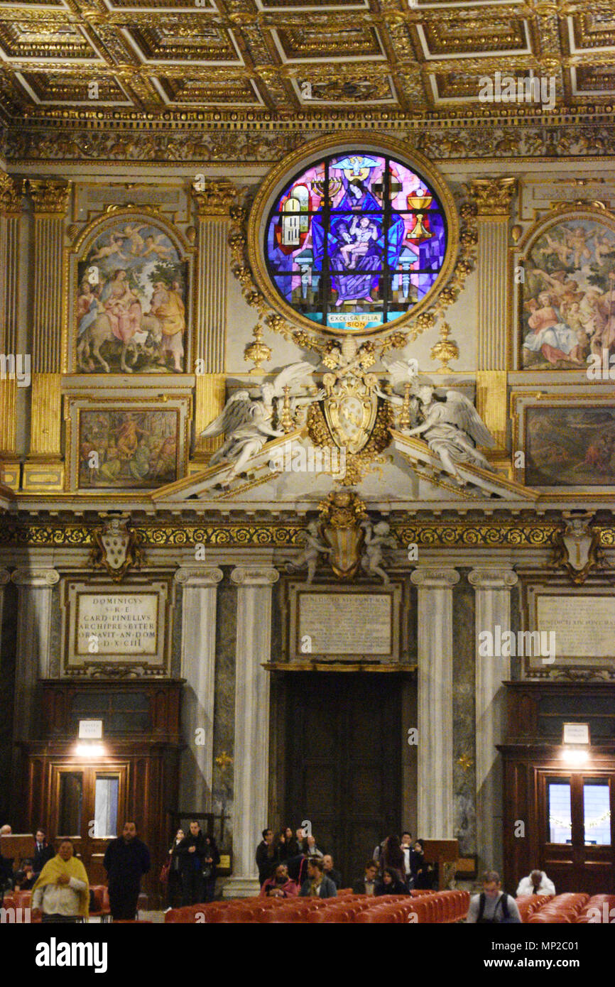 Stained Glass above the Holy Door in the Basilica of Santa Maria ...