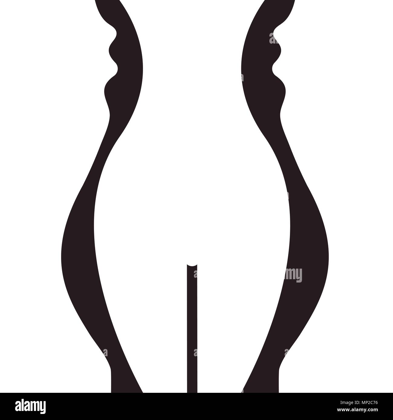 Thighs silhouette Stock Vector Images - Alamy