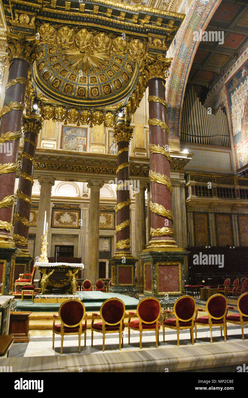 HIgh Altar of Basilica of Santa Maria Maggiore (Papal Basilica of Saint ...