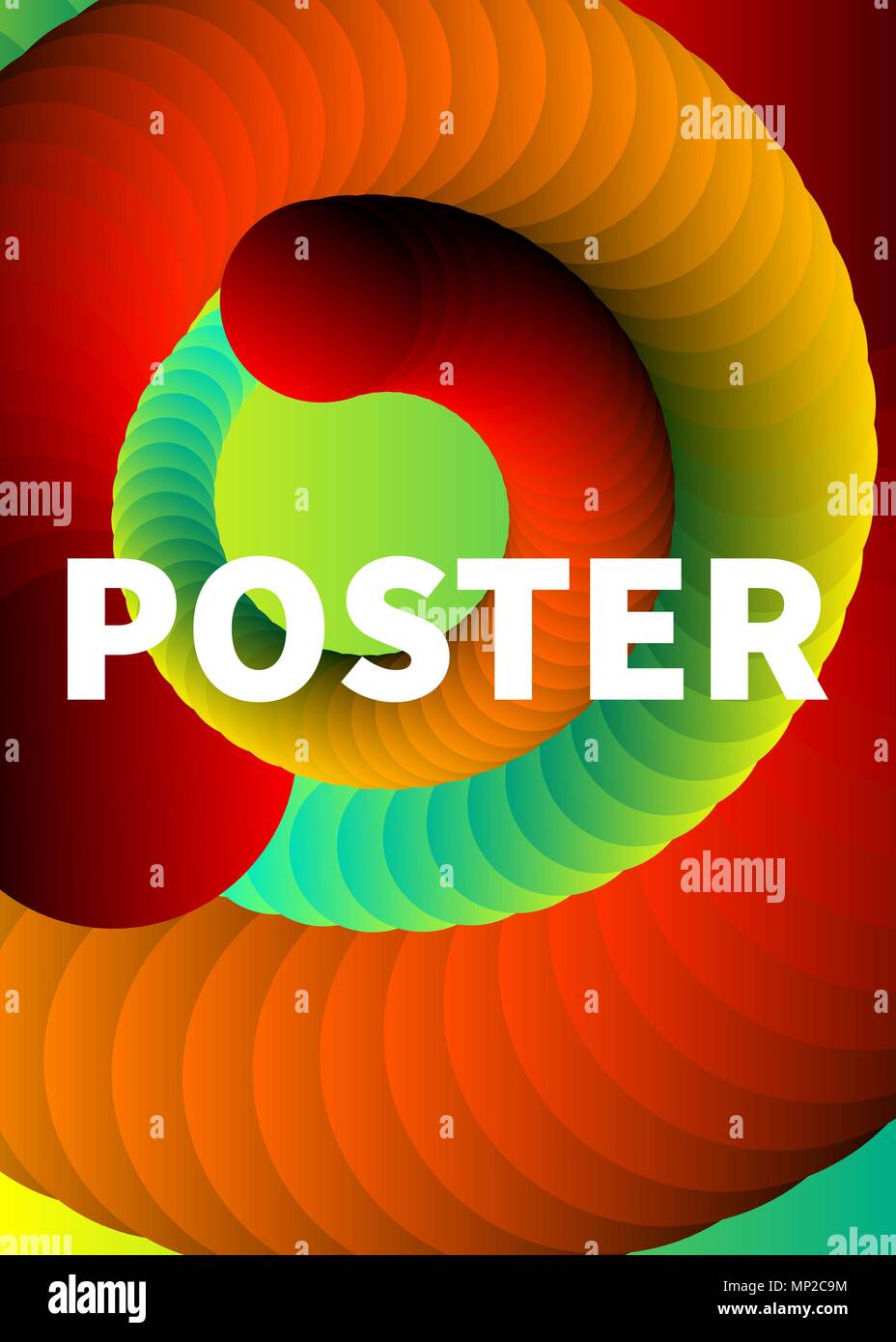 Red poster with spiral Stock Vector Image & Art - Alamy