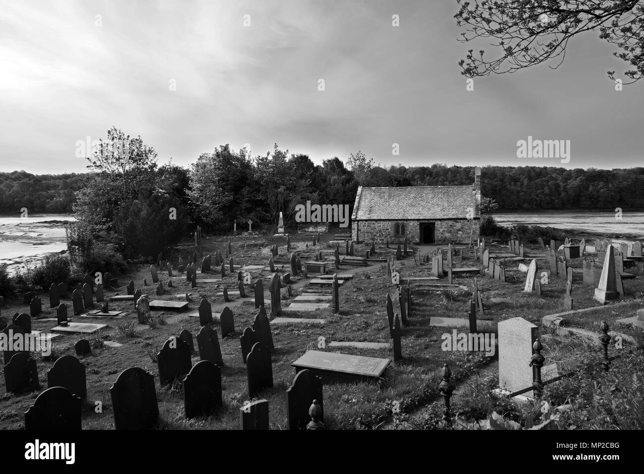 St.Tysilio's is on Church Island in the Menai Strait. The building ...