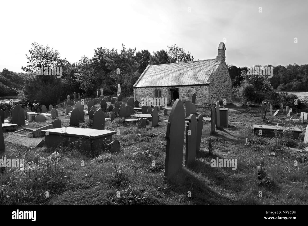 St.Tysilio's is on Church Island in the Menai Strait. The building ...